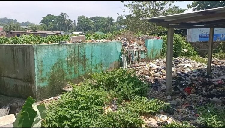 Waste dumped on the side of the highway in Byrnihat area | Highland Post